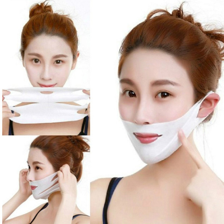 4D Double V Face Hanging Ear Face Paste Hydrogel Mask Lifting Firming ...