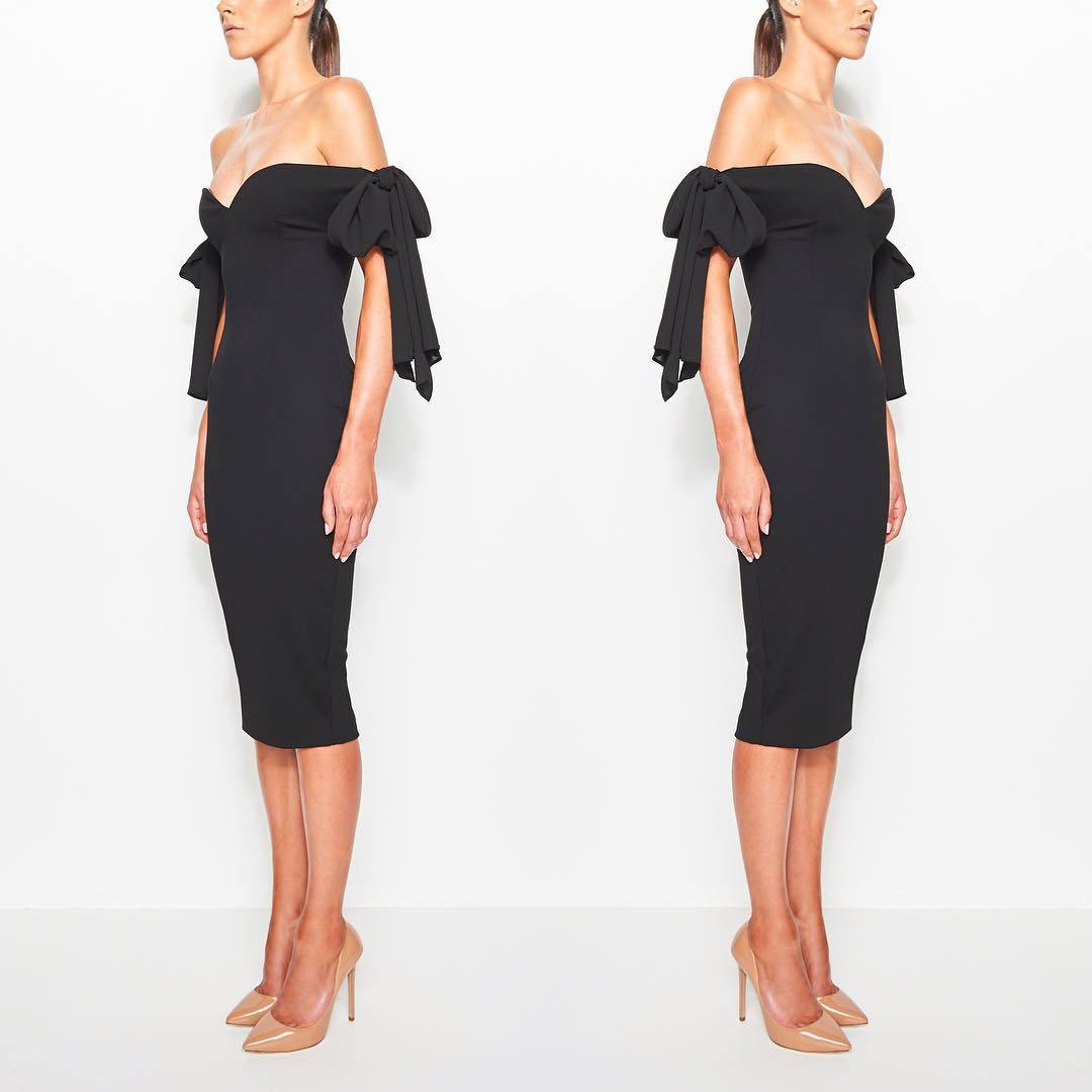 One-shouldered streamer V-neck dress - CJdropshipping