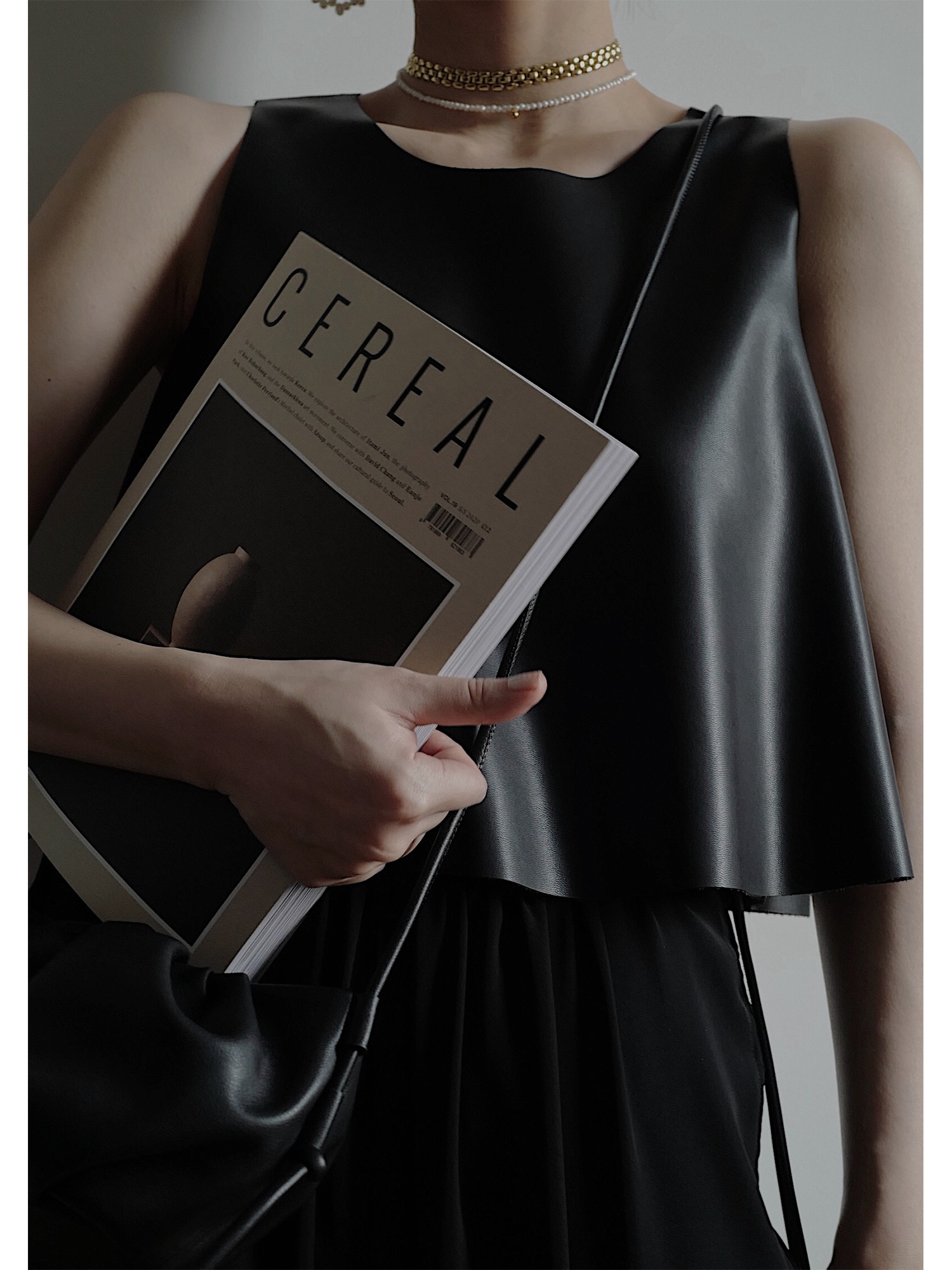 Eager craft black leather vest - CJdropshipping