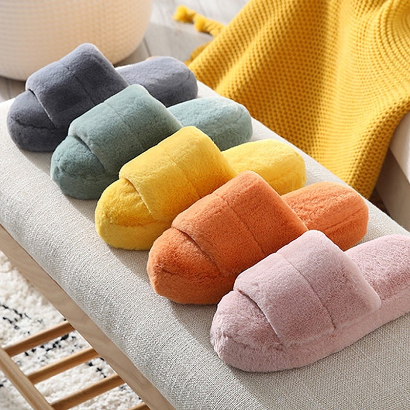 Indoor plush slippers - CJdropshipping