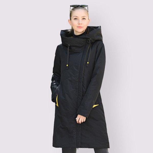 $50.43 Large Winter Jackets For Women Long Jacket Outdoor Black