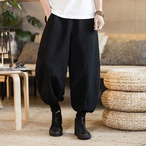 Chinese Style Small Feet Wide-leg Bloomers - CJdropshipping