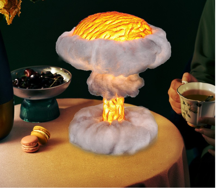 Mushroom Cloud Creative Led Table Lamp Infinite Three-Tone Light Eye ...