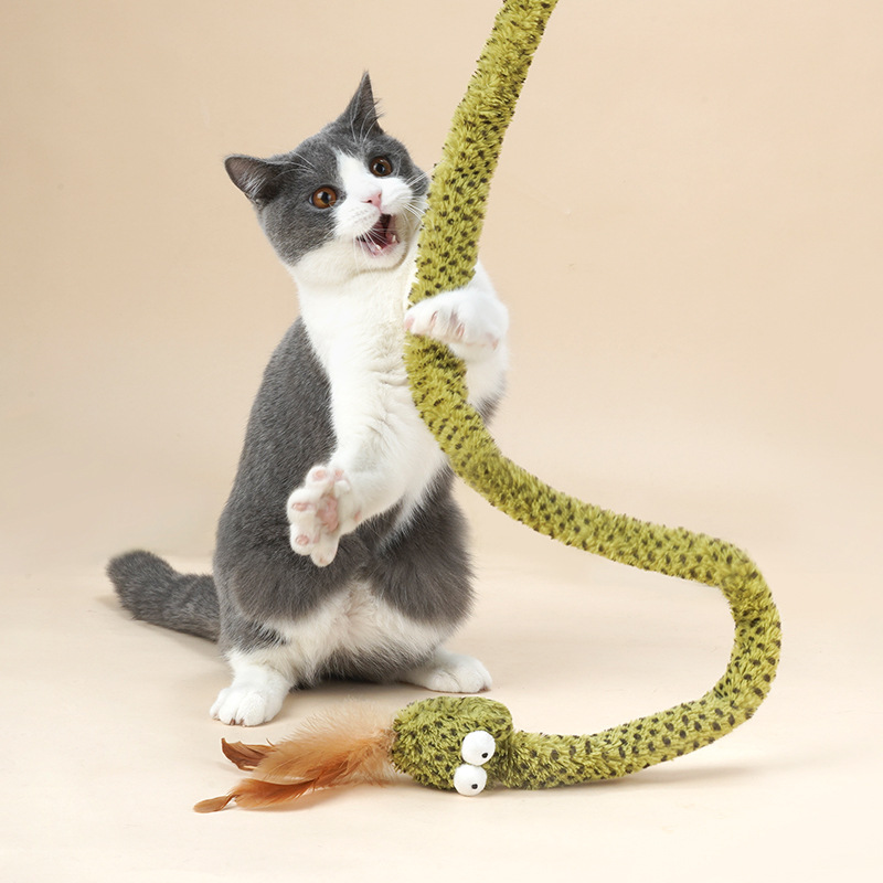 Creative And Simple Snake Funny Cat Stick Pet Toy - CJdropshipping