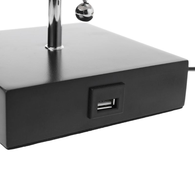 Modern Table lamp with Fabric Shade and USB Charging – Urbane Interior ...