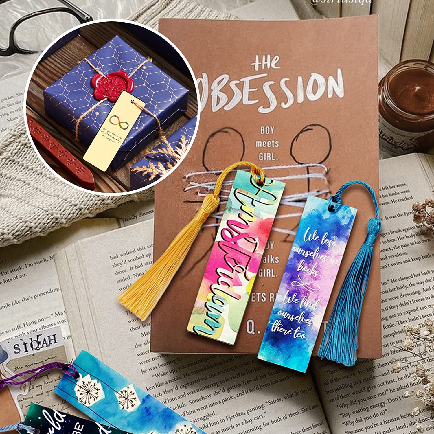 30pcs Dye Sublimation Blank Bookmark MDF With Color Tassel - CJdropshipping