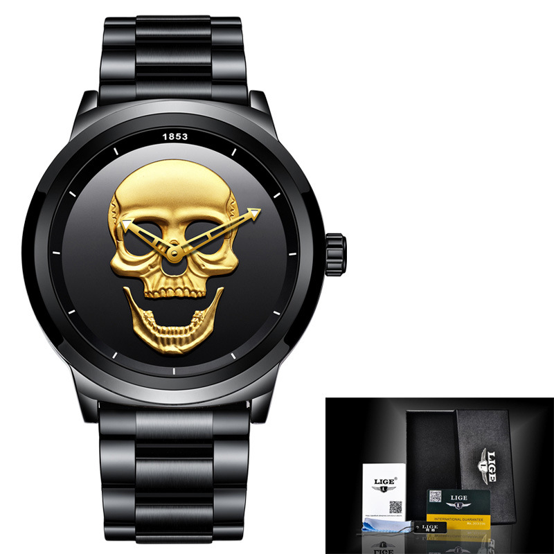 Simple skull watch - CJdropshipping