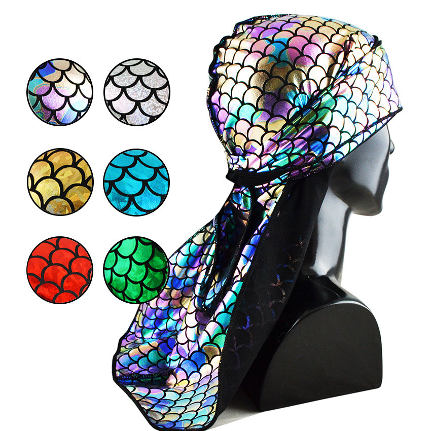 Shiny bronzing fish scale cap - CJdropshipping
