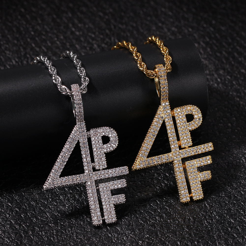 4PF Digital Alphabet Pendant Necklace - CJdropshipping