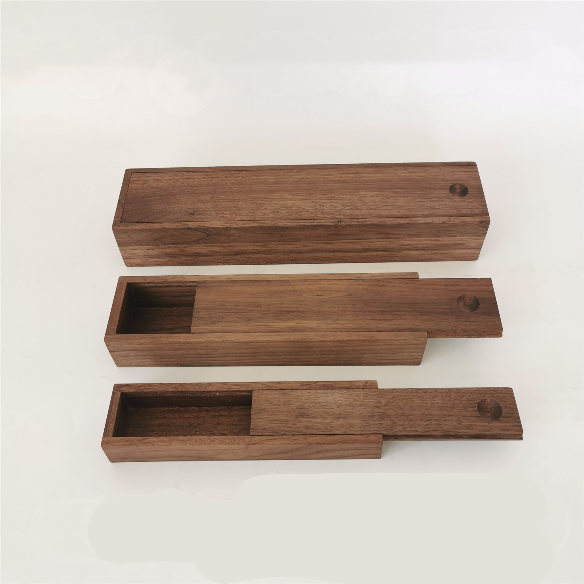 Black Walnut Sliding Cover Wooden Box Packaging Solid Wood Gift Box ...