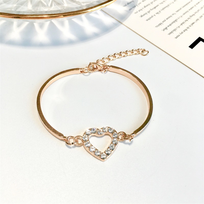 Love diamond heart-shaped bracelet - CJdropshipping
