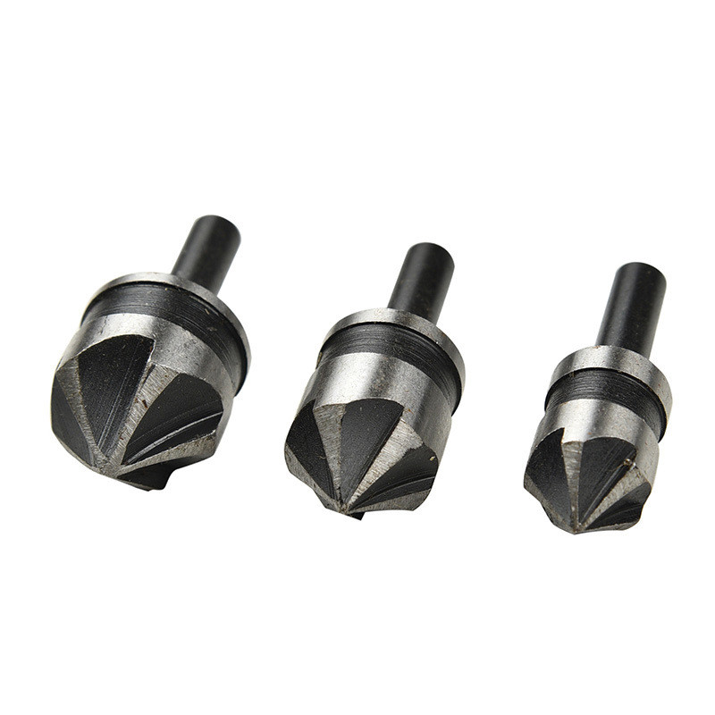 Carbon steel 90 degree round shank five-blade chamfering tool ...