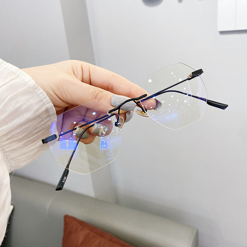 Rimless anti-blue glasses frame - CJdropshipping