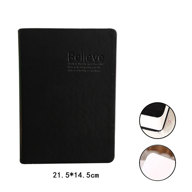 Extra-large Thick Leather Notebook With Gold Rim Retro Diary ...