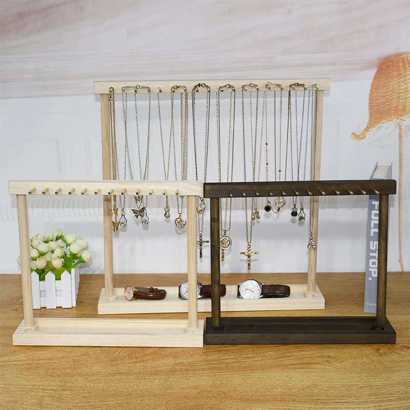 Walnut Necklace Pendant Jewelry Display Stand - CJdropshipping