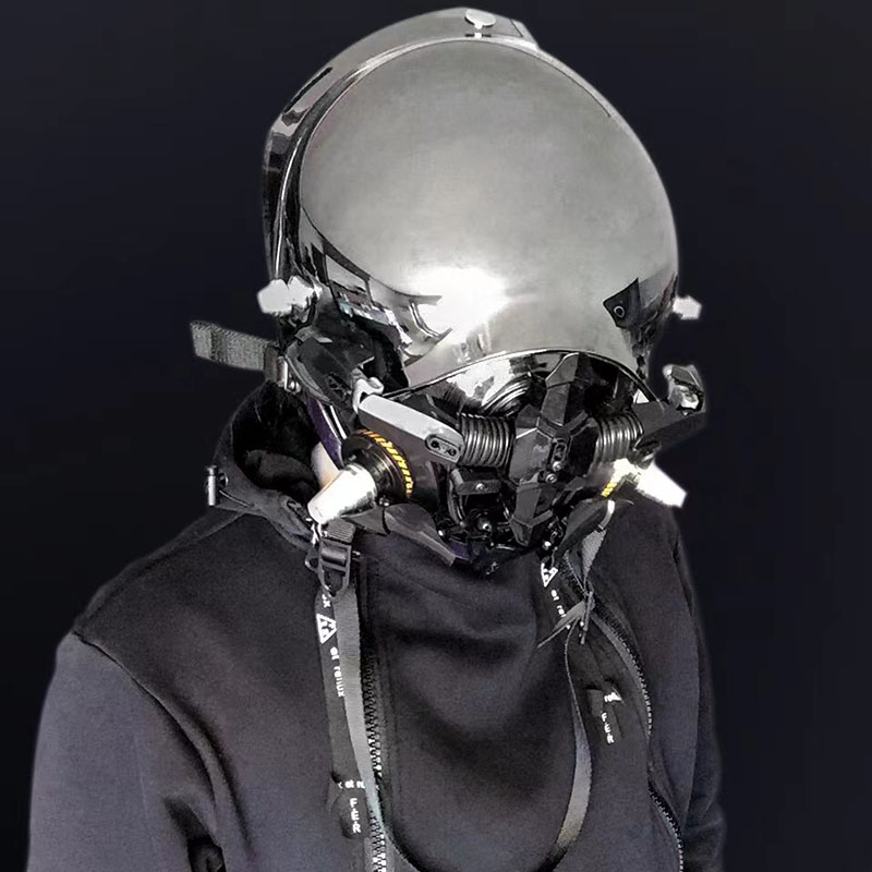 Luminous Function Science Fiction Mechanical Mask Helmet Anti-poison ...