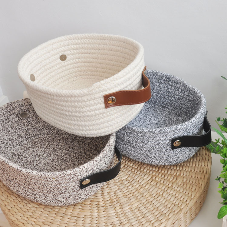 Hand Woven Cotton Thread Storage Basket - CJdropshipping