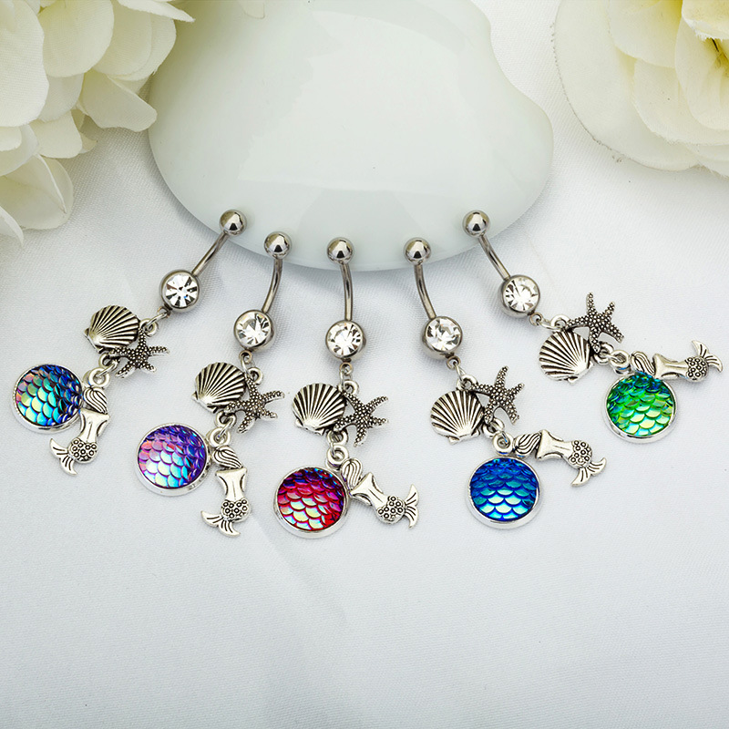 Colorful Shining Beauty Scale Navel Stud Accessories - CJdropshipping