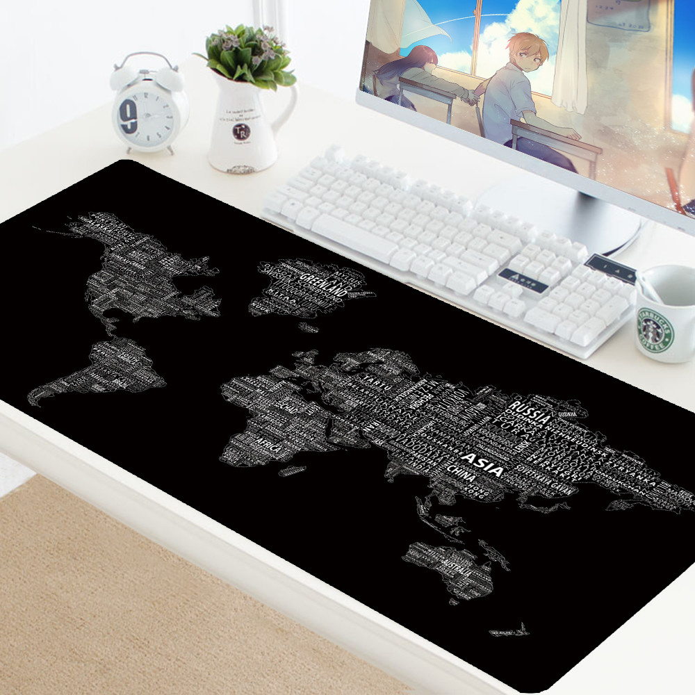 Laptop Gaming Mouse Pad World Map Keyboard Desk - CJdropshipping