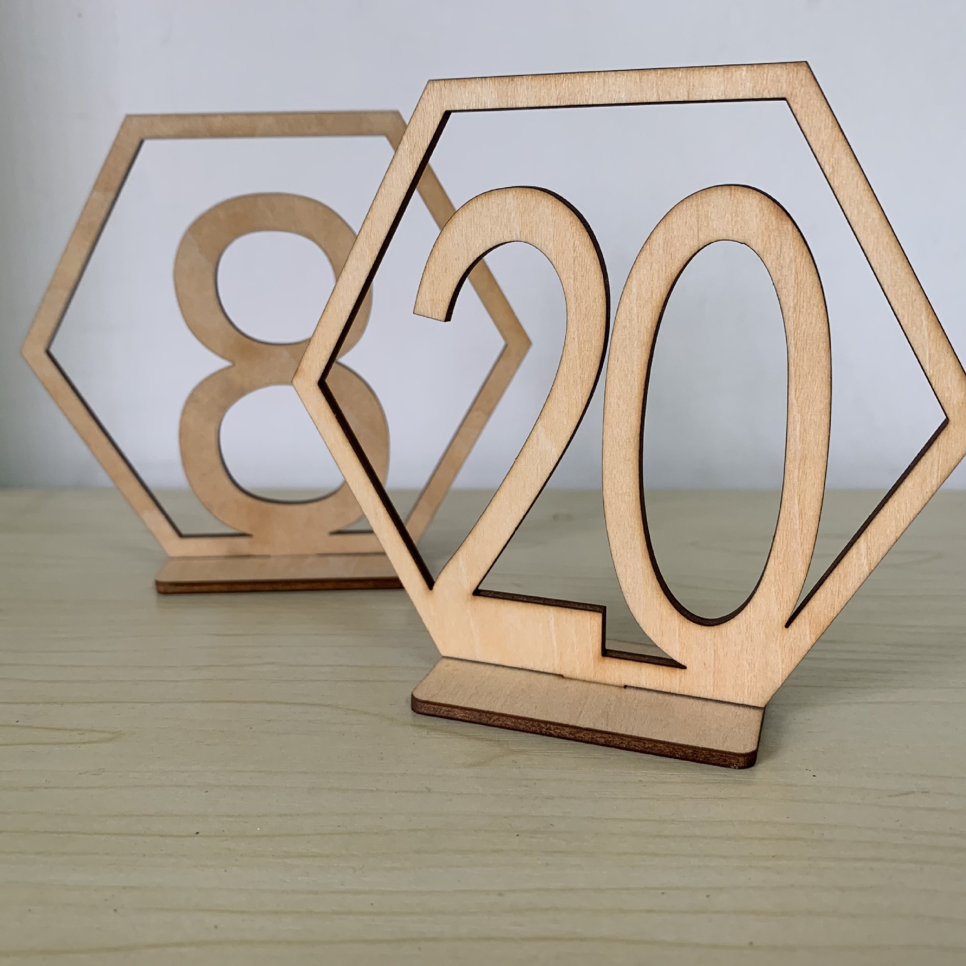 Hexagonal Cutout Numerals Seat Plate Number - CJdropshipping