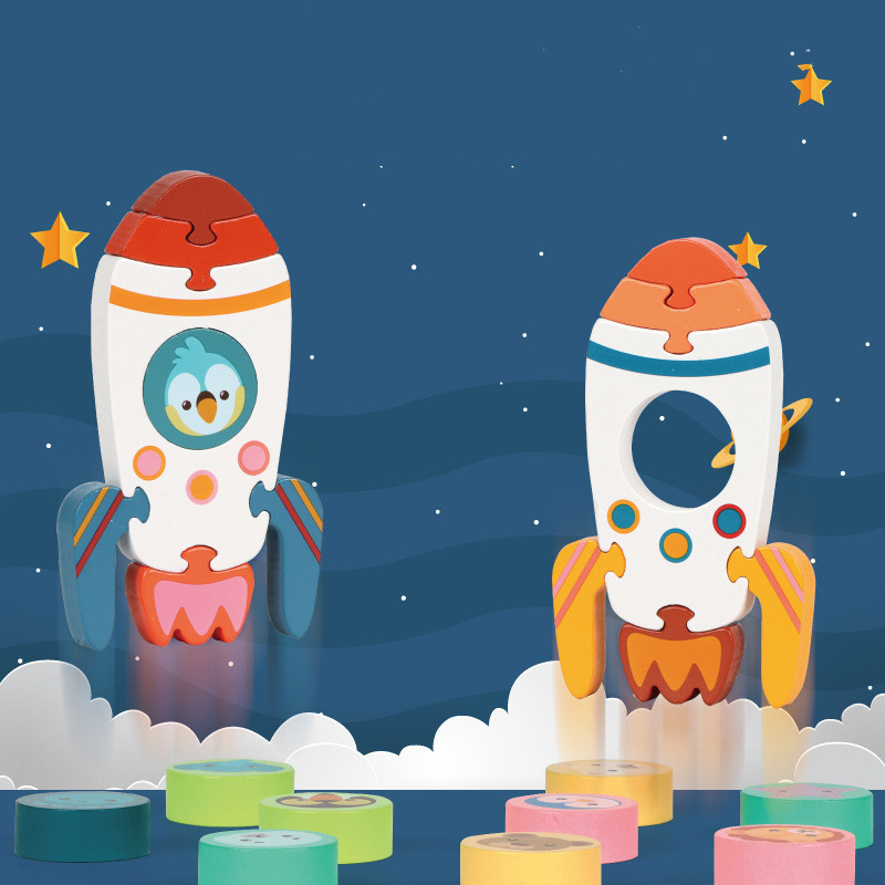 Children's Fun Space Nut Rocket Puzzle - CJdropshipping