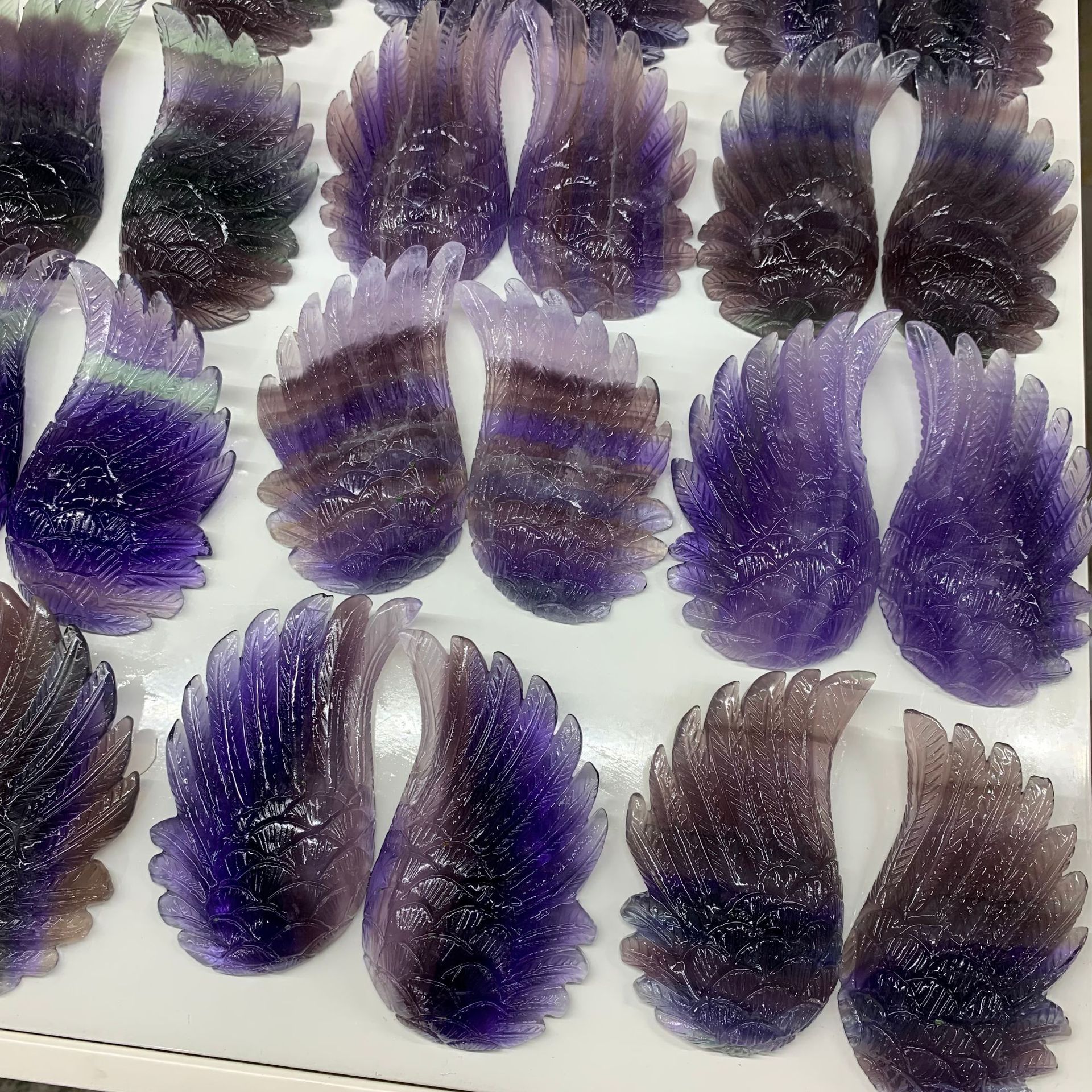 Crystal Fluorite Wings Colorful Ornament Crafts - CJdropshipping