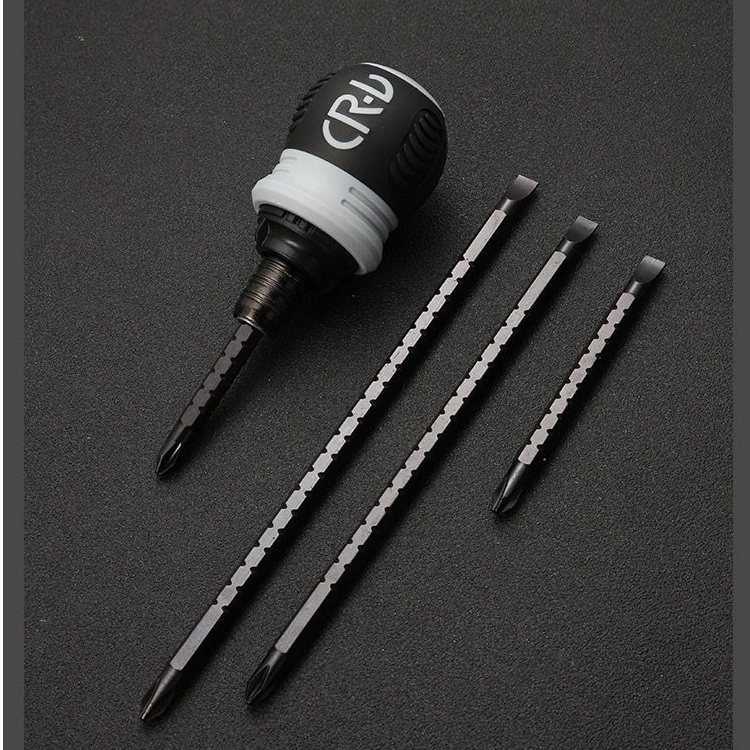 Inch Half Ratchet Telescopic Screwdriver Short Slotted Cross With ...