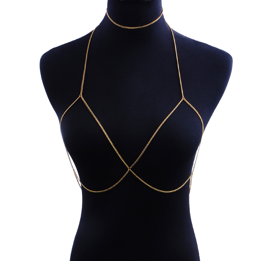 Bikini Chain Handmade Chain Body Chain Chest Chain Two-piece Set ...