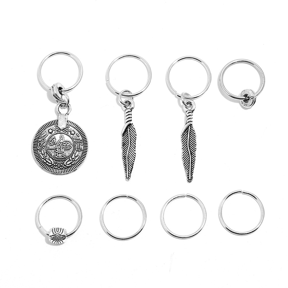 Personality Dreadlocks Trend Headdress Leaf Coin DIY Pendant ...