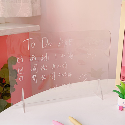 Acrylic Note Board Transparent Rewritable Ins Style - CJdropshipping