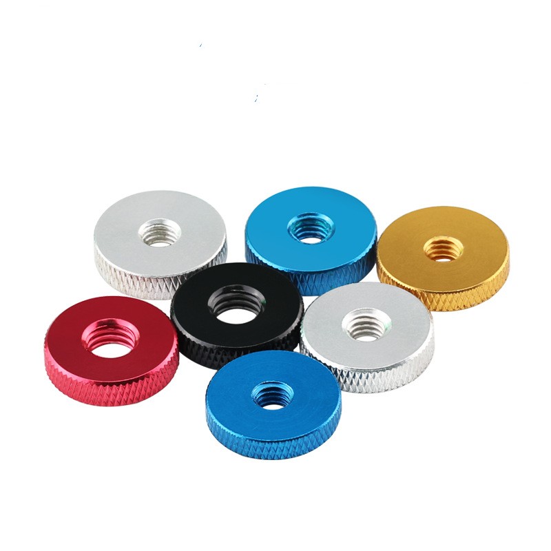 Aluminum Alloy Flat Knurled Nut Hand Screw Nut Adjusting Locking Check ...