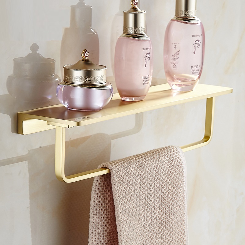 Wall-mounted Brass One-word Partition Storage Tablet Rack - CJdropshipping