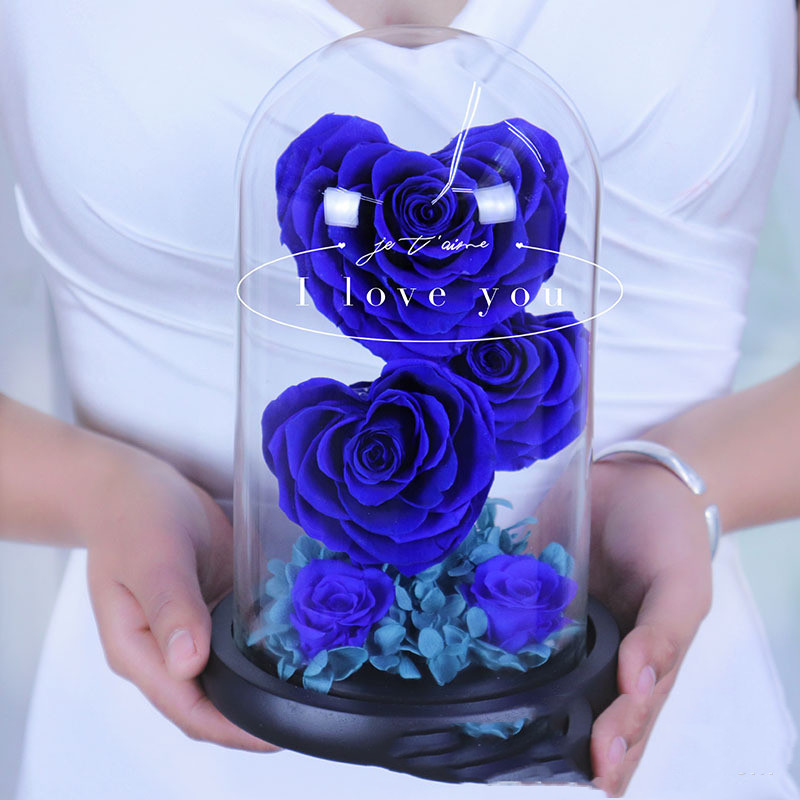 Eternal Life Flower Glass Ornament Heart - CJdropshipping