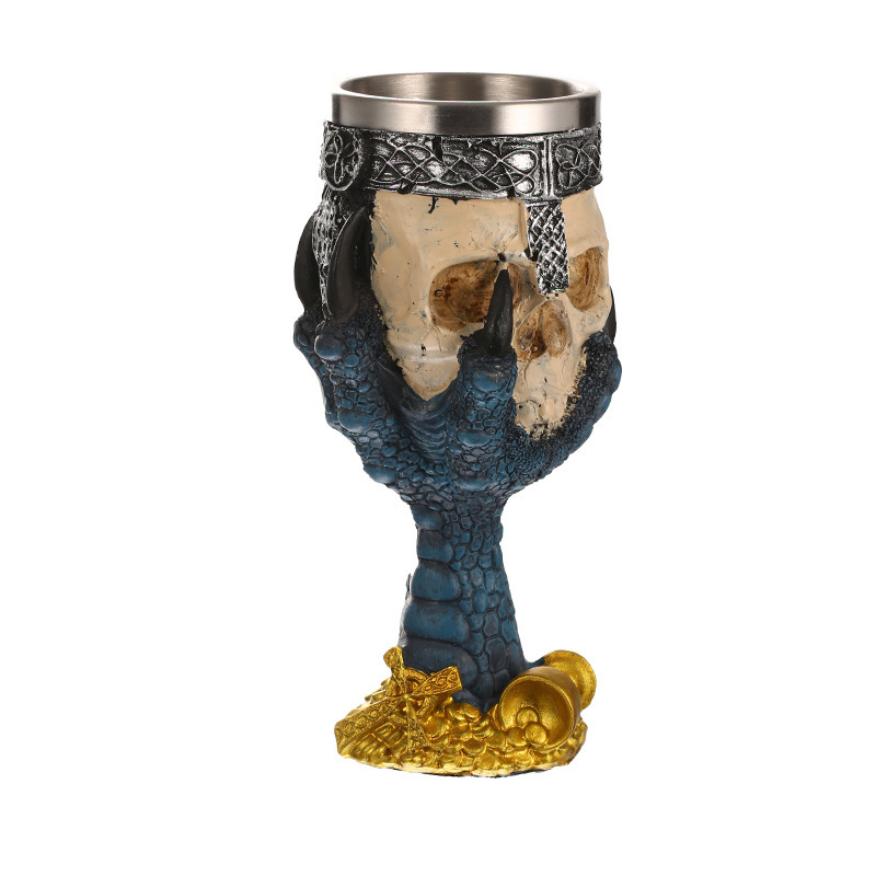 Horrible Resin Stainless Steel Design Wine Glass Horror Cup - HELL at ...