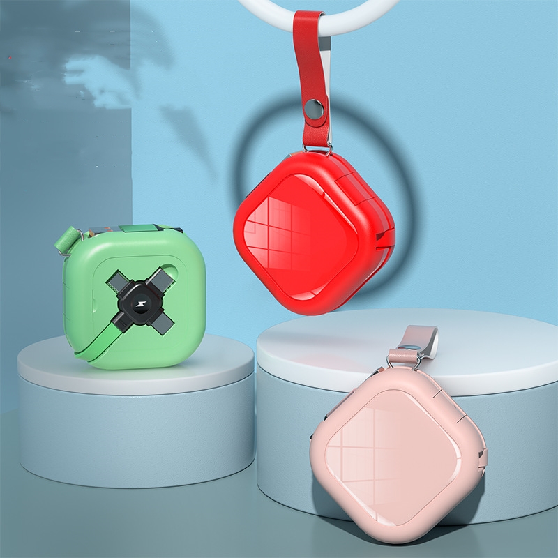 Telescopic 3-in-1 Data Cable Multifunctional Receiver Finger Buckle ...