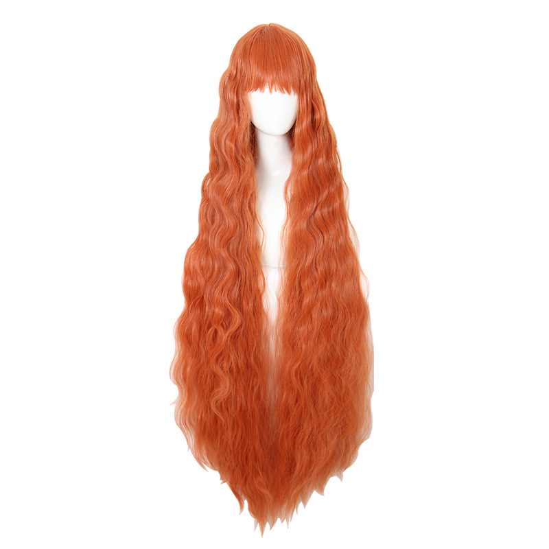 Cos Wig Orange 120cm Corn Scalding - CJdropshipping