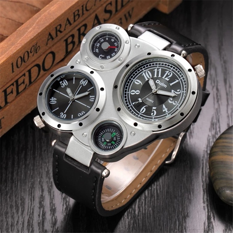 Compass Quartz Watch Two Time Zones Cjdropshipping