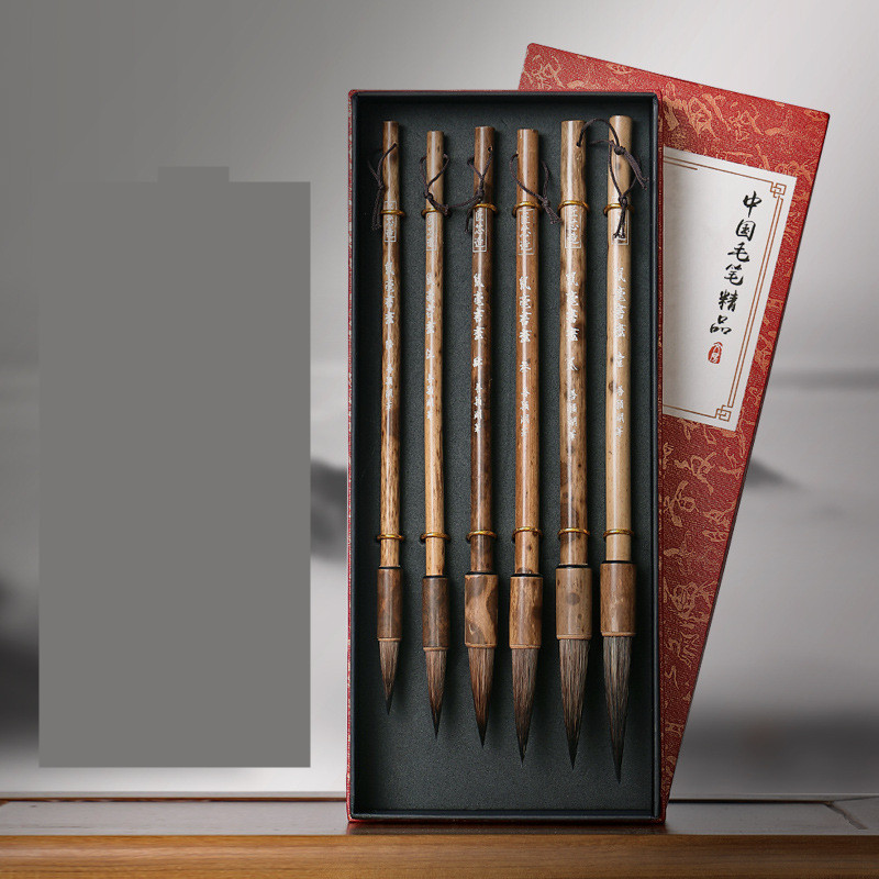 Make Xiang Fei Bamboo Rat Whisk 6 Brush Set - CJdropshipping