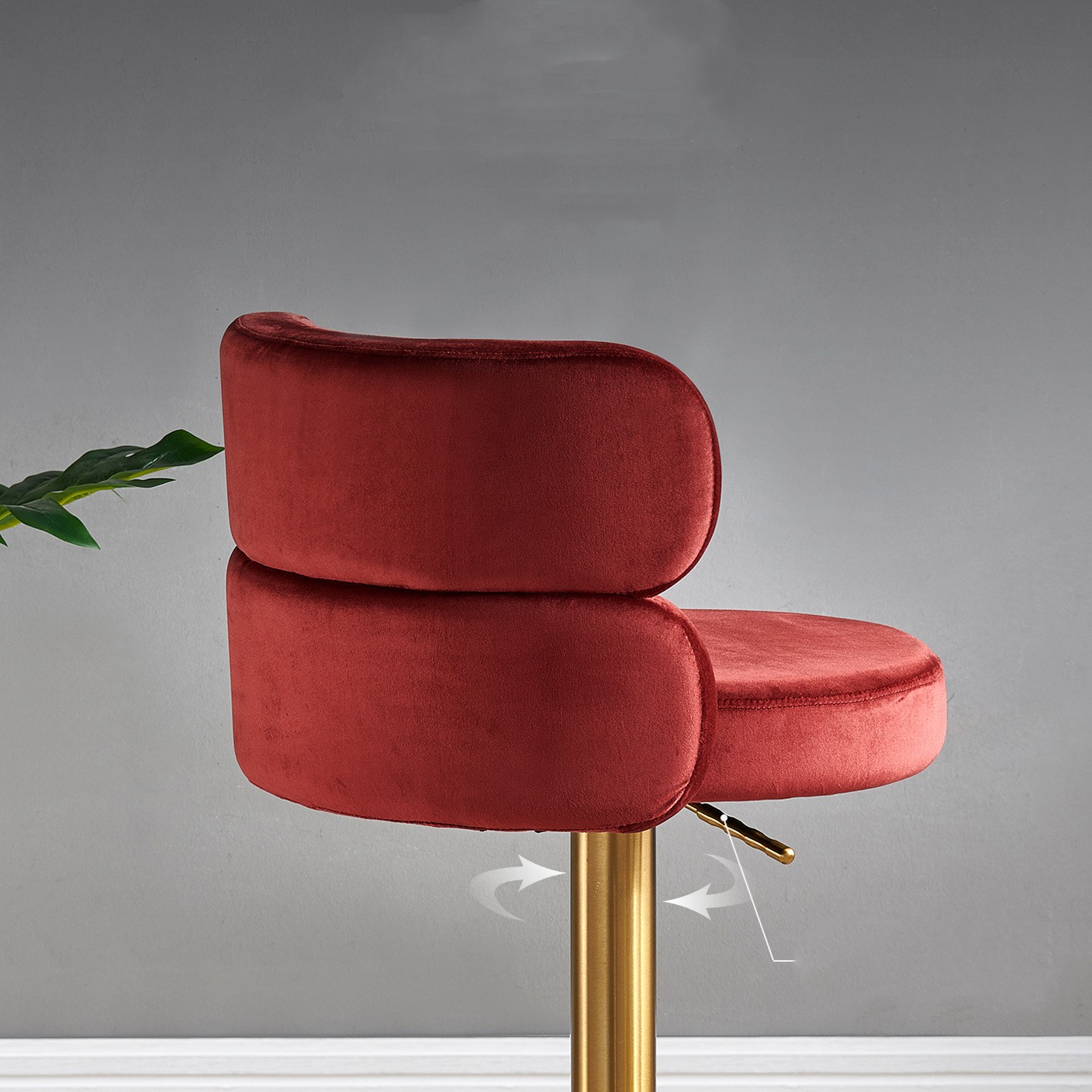 Hotel Front Desk Chair Lift Rotary Back Stool - CJdropshipping