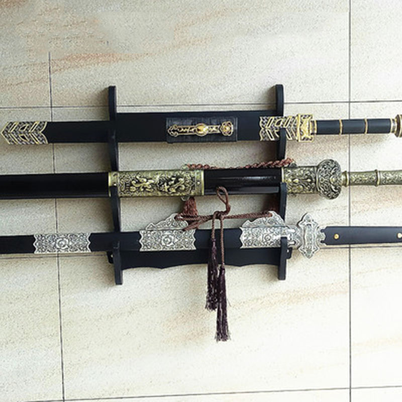 Wall-mounted Sword Rack, Home Black Flute Rack - CJdropshipping