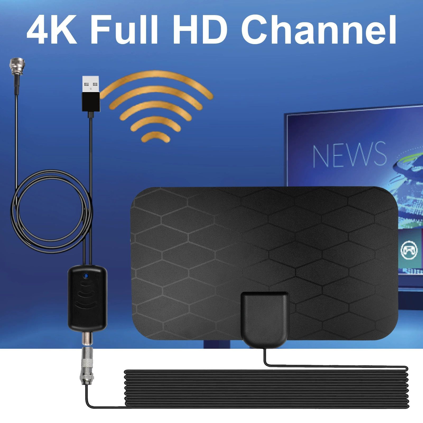 HD Indoor Digital Signal Receiver 4K Free NBC TV Antenna - CJdropshipping