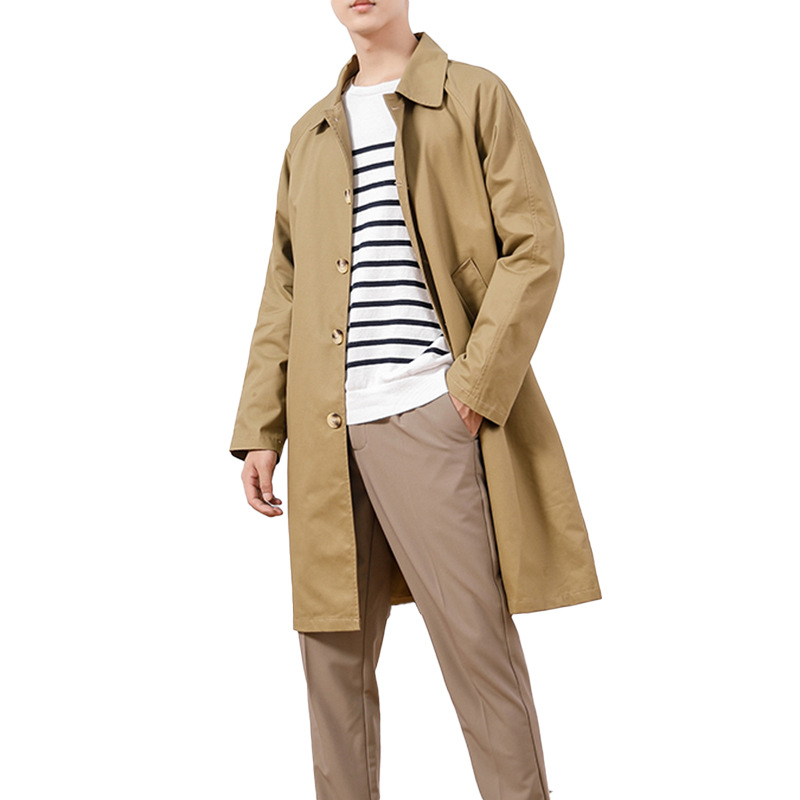 Men's Single-breasted Casual Mid-length Trench Coat - CJdropshipping