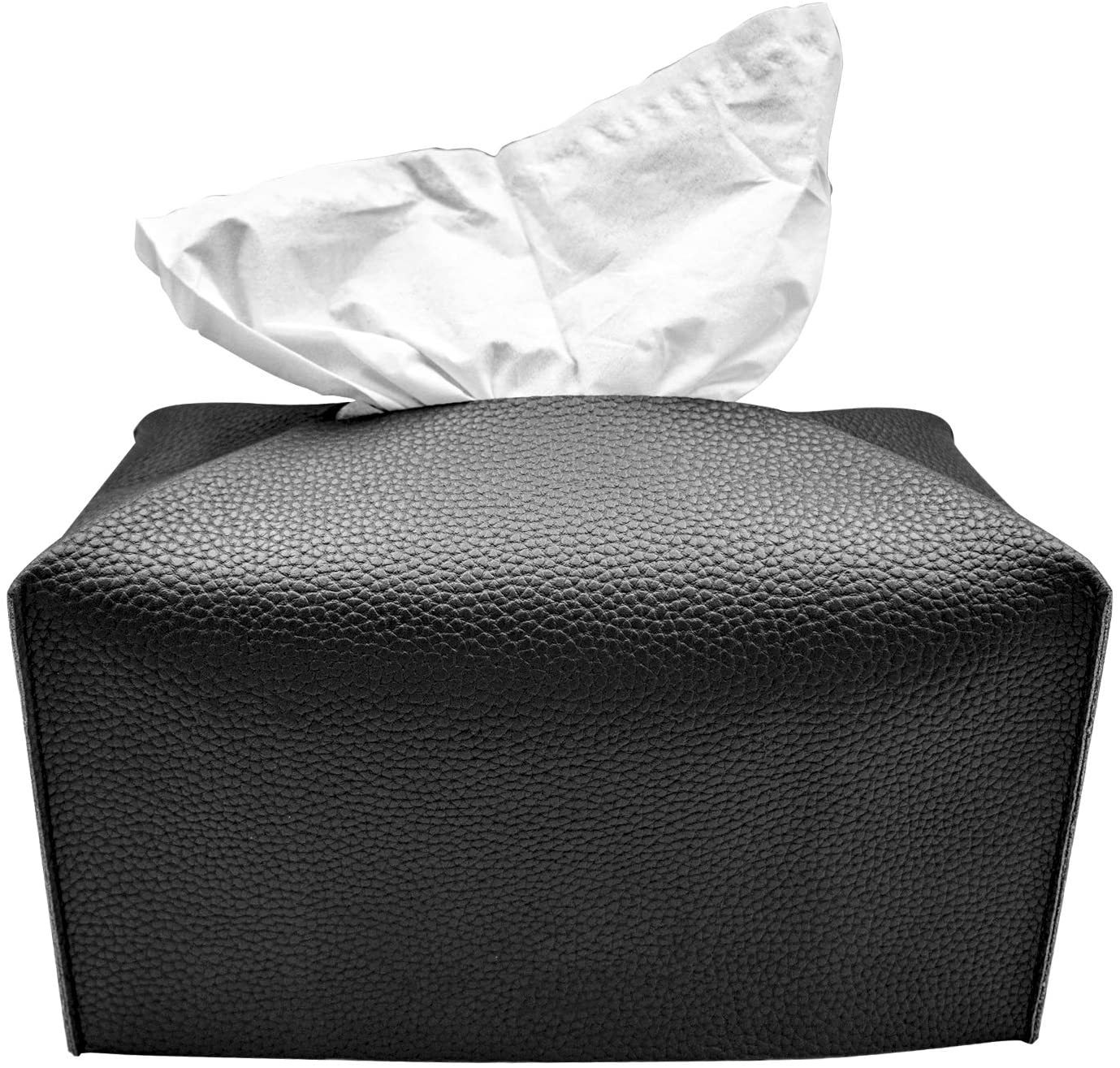 Modern Minimalist Coffee Table Leather Tissue Paper Box - CJdropshipping