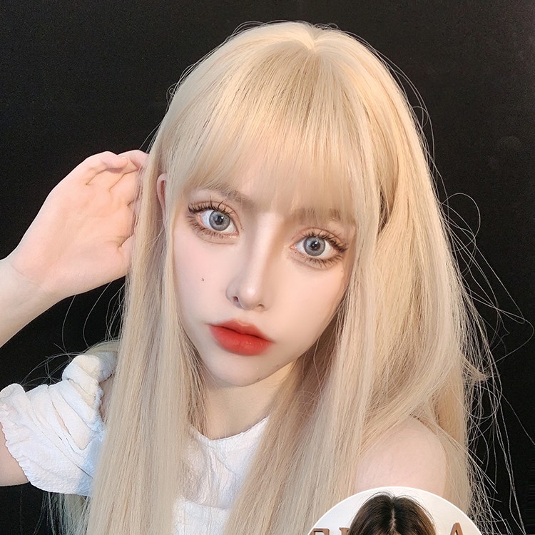Long Straight Hair Cos Platinum Fashion - CJdropshipping