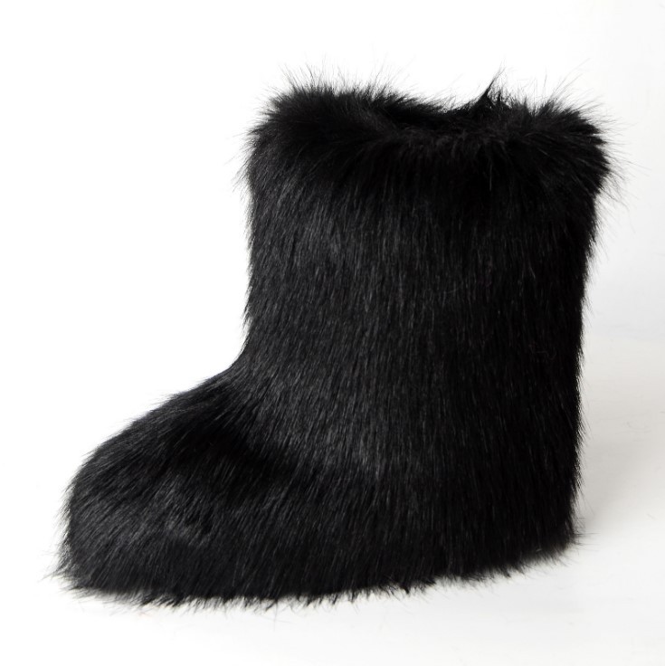 Women's Shoes Fox Fur Boots Fleece Anti-fur Snow Boots | eBay