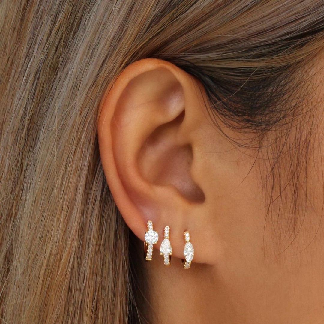 Lighter Earrings With Diamond Poppers - CJdropshipping