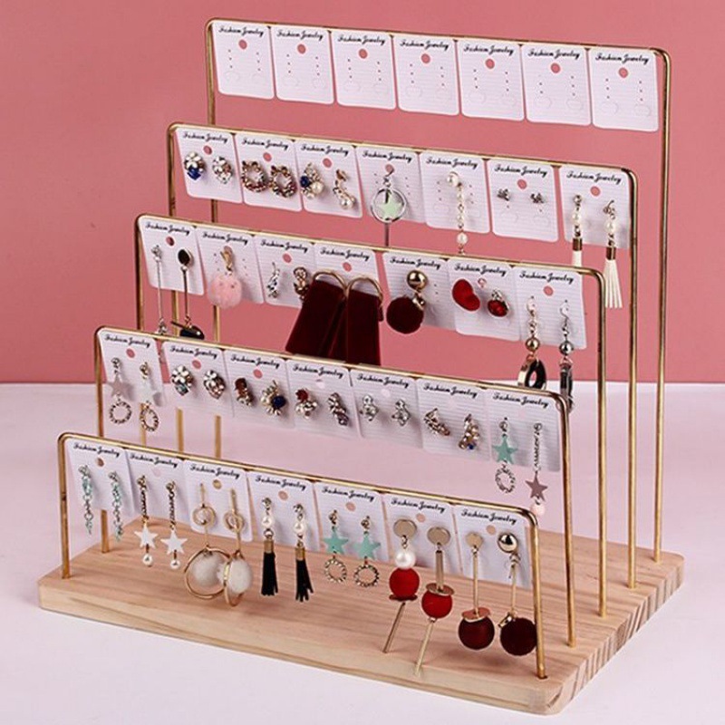 Jewelry Display Earring Holder Wrought Iron Creative Storage ...