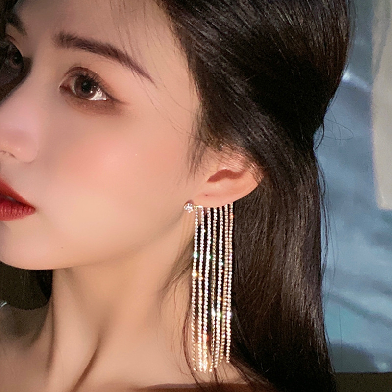 Fashionable And Simple Long Tassel Earrings - CJdropshipping