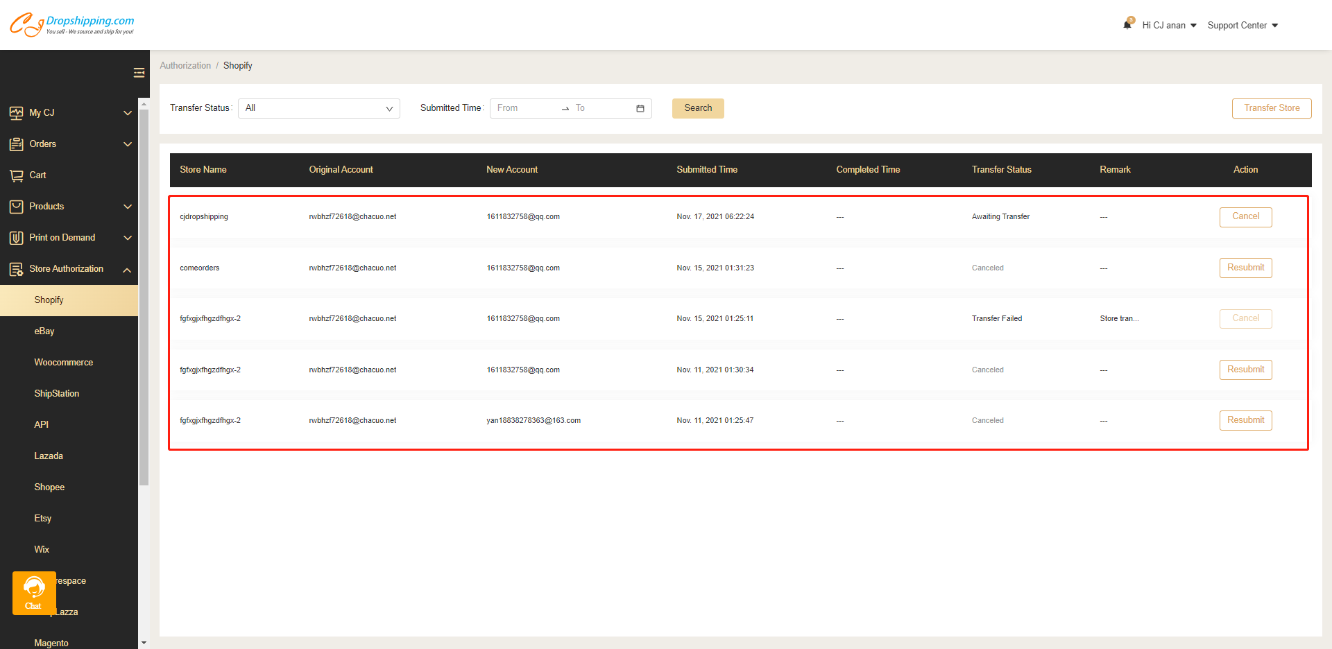 How to Transfer your Store from Old Account to New Account?