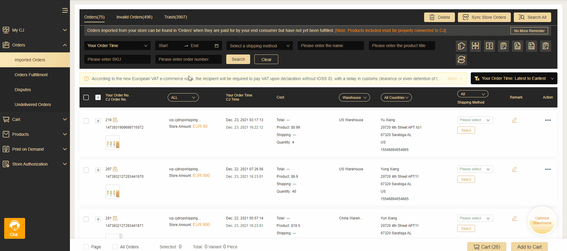 How to Bulk Modify the Shipping Method for Orders?